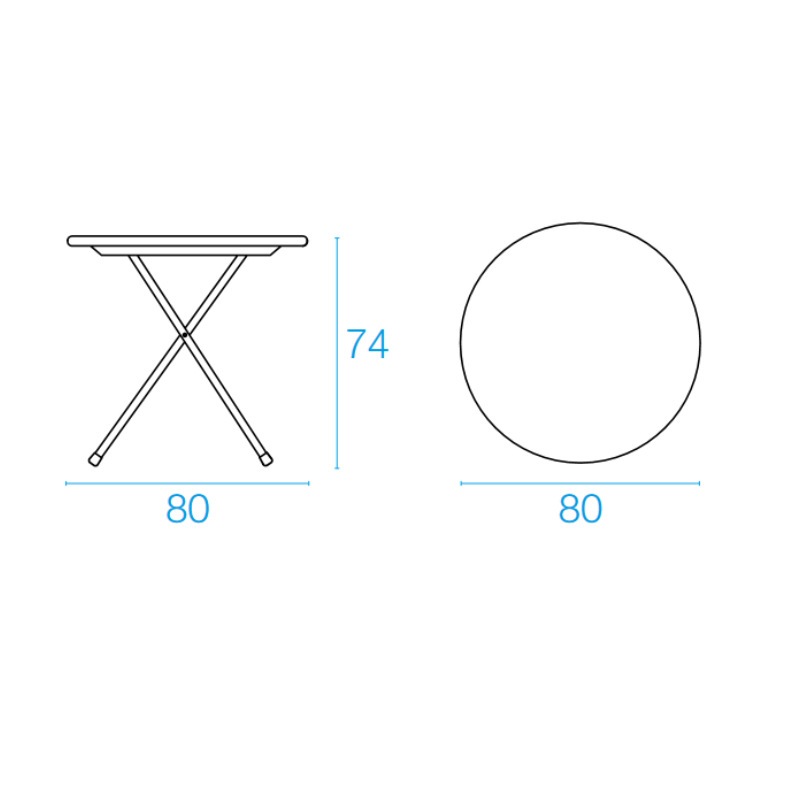 Emu ARC EN CIEL Tisch klappbar rund